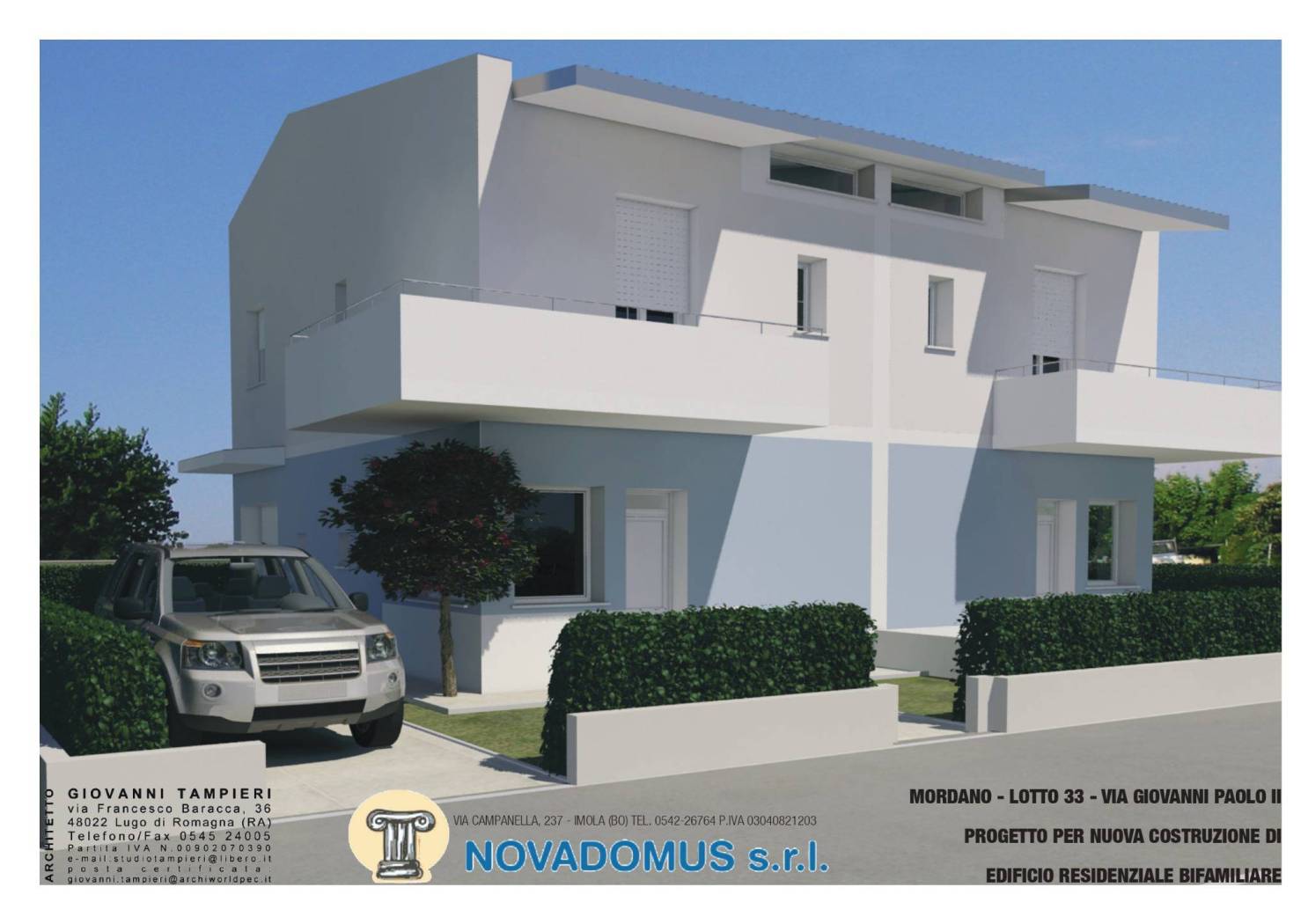 Villa bifamiliare via Papa Giovanni Paolo II, Mordano