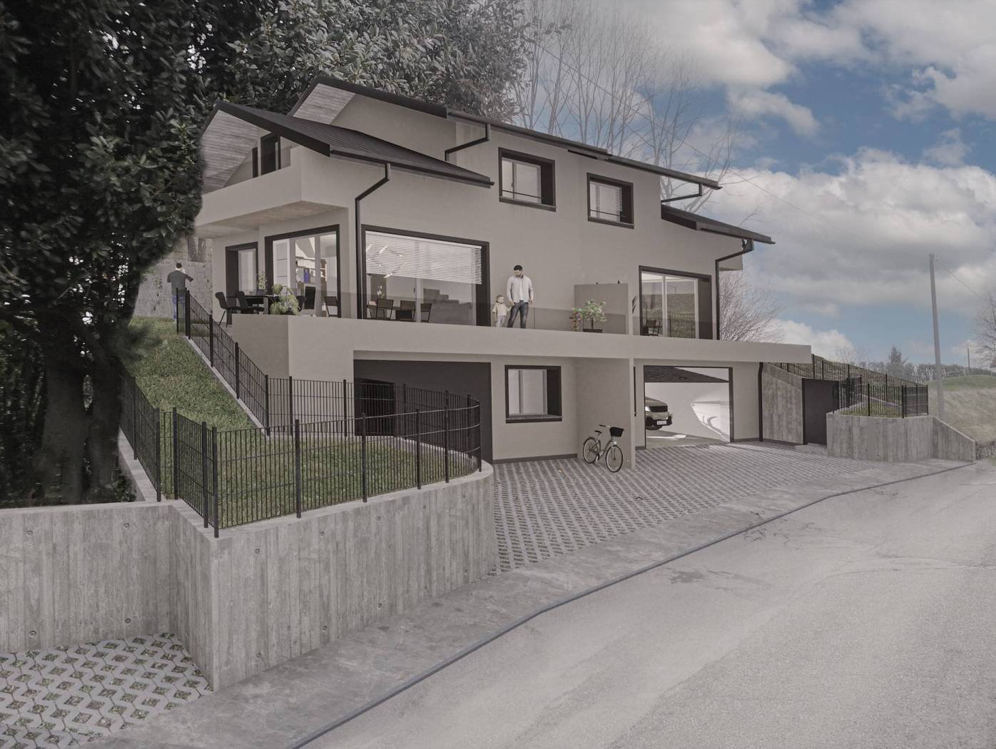 Villa bifamiliare, nuova, 160 m², Gaggino, Faloppio