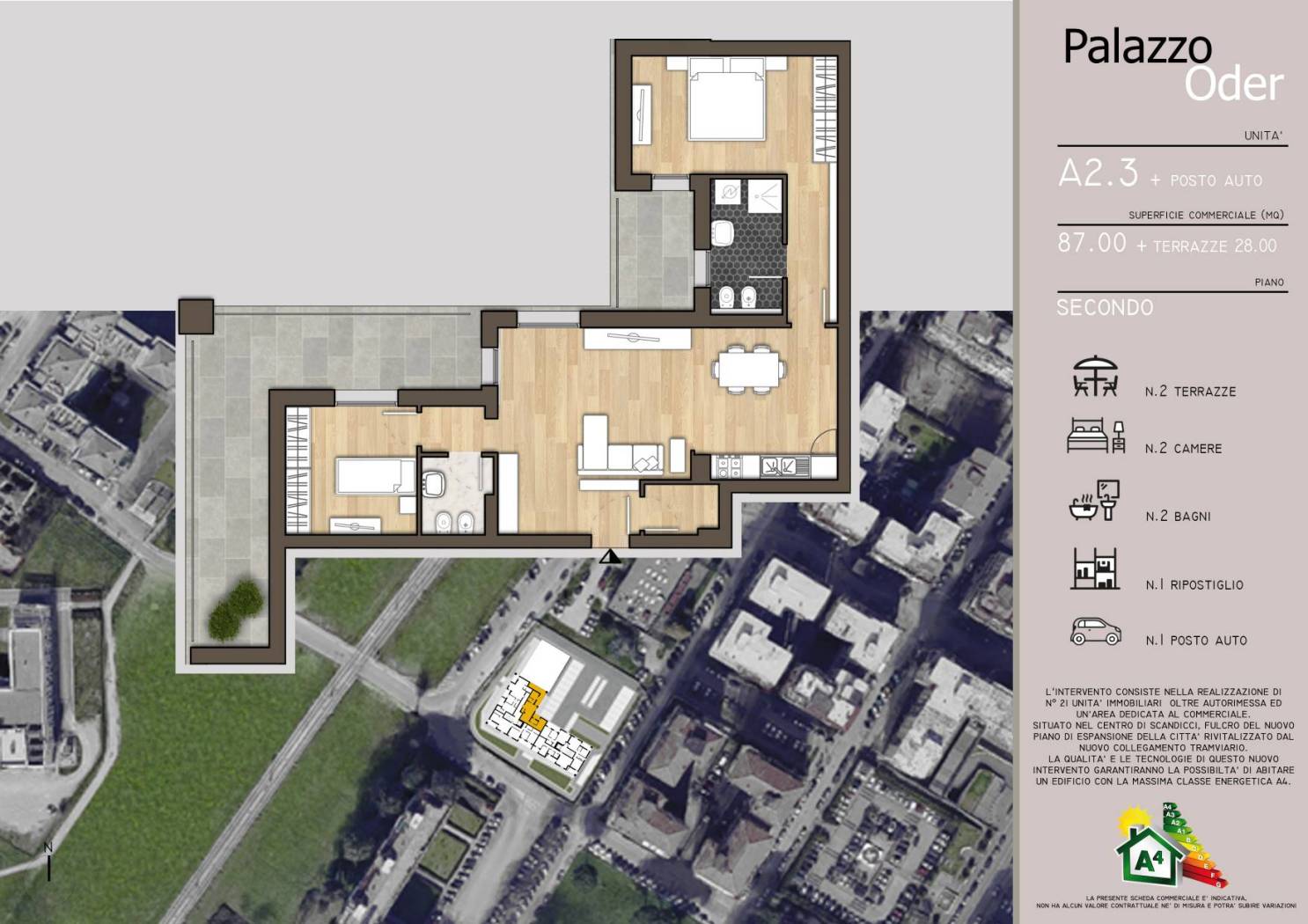Trilocale nuovo, secondo piano, Centro, Scandicci