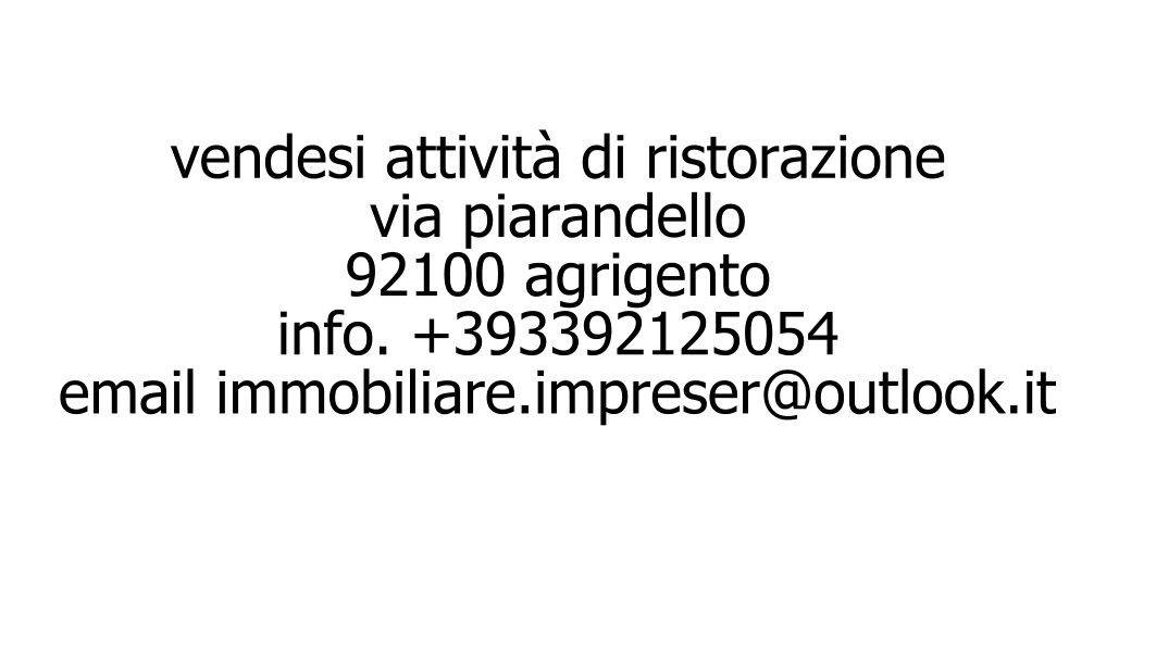 Ristorante in Vendita