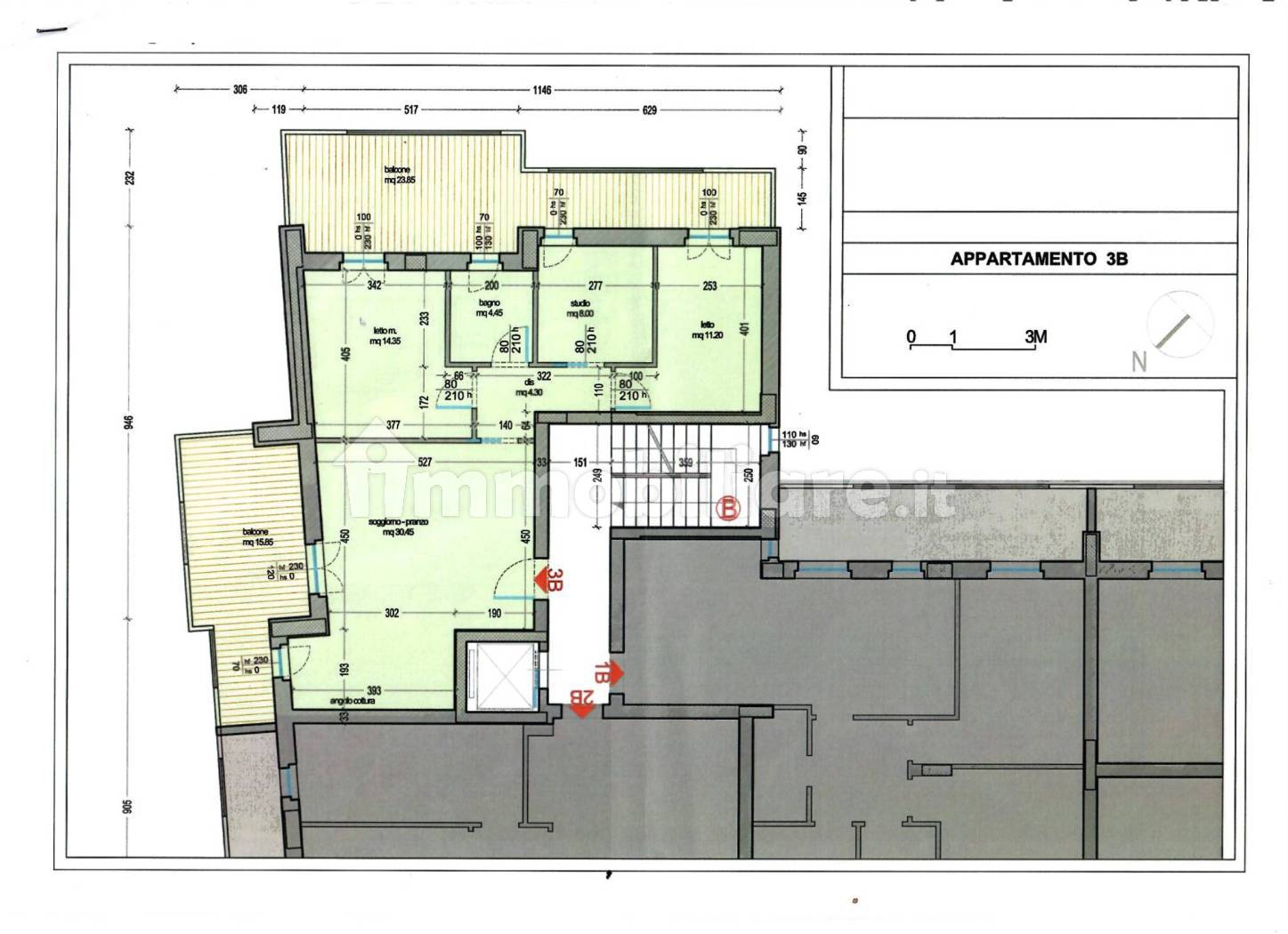 Quadrilocale nuovo, primo piano, Porta Nuova, Pescara