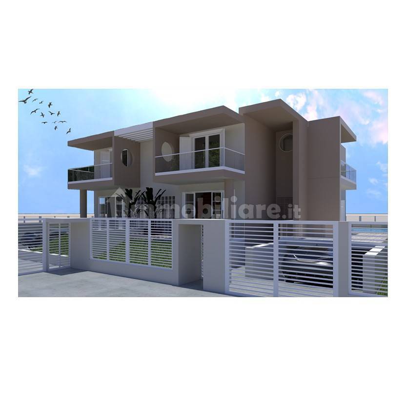 Villa bifamiliare, nuova, 284 m², Parete