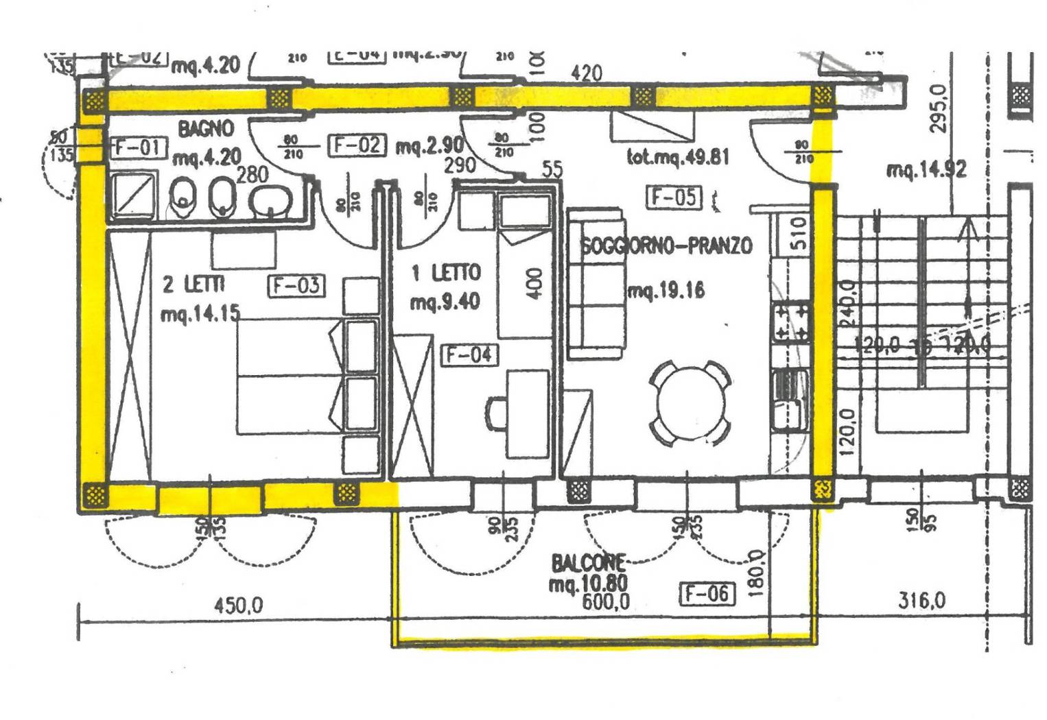 Trilocale nuovo, secondo piano, Foro Boario, Forlì