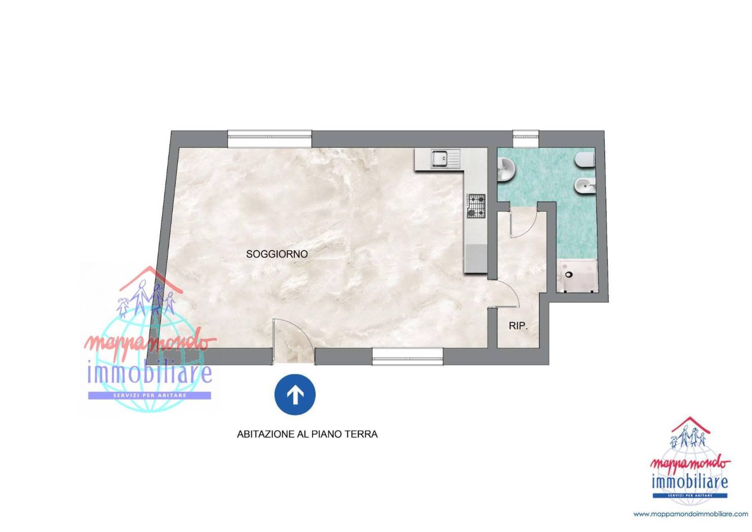 Monolocale via Borgo del Ghetto 9, Cento Paese, Cento