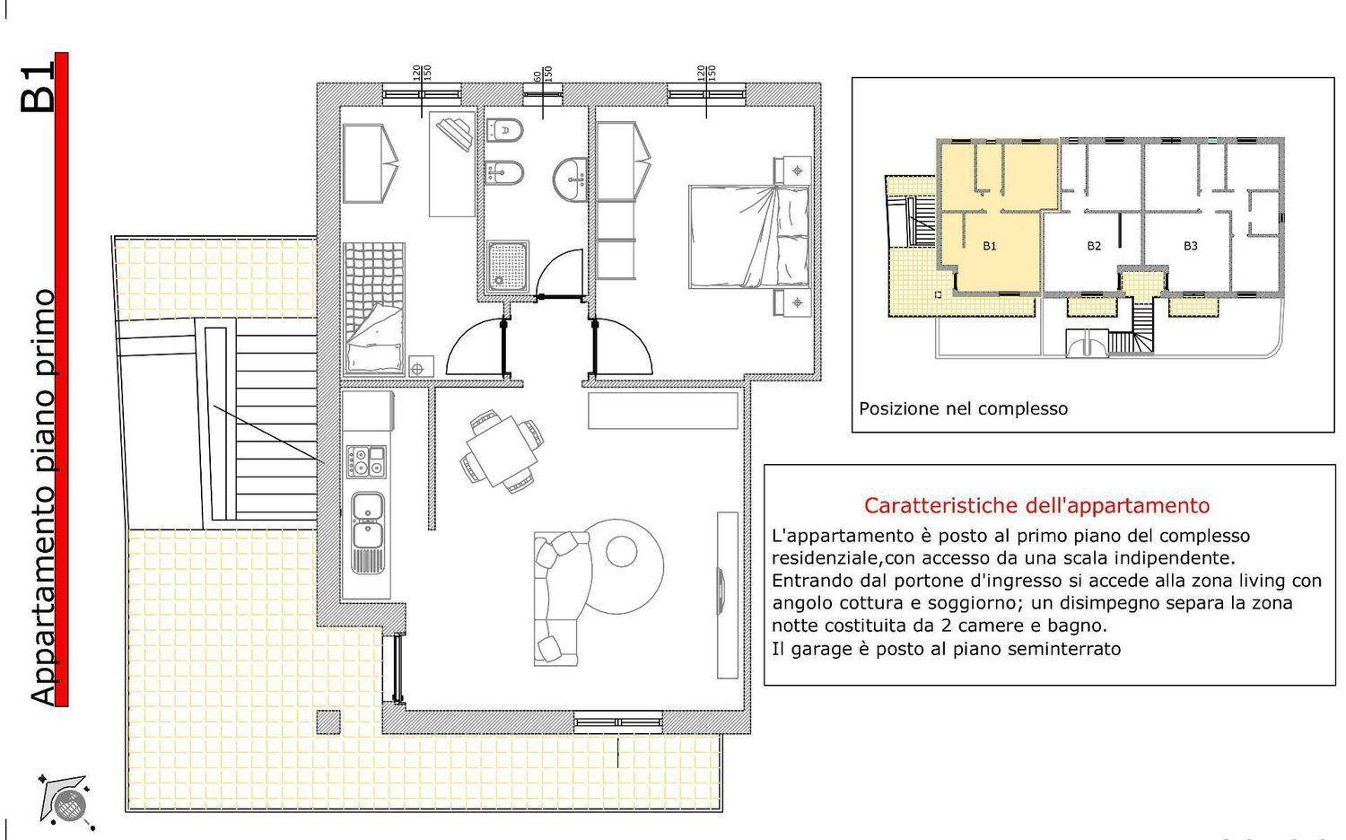 Trilocale via IV Novembre, Monte San Vito