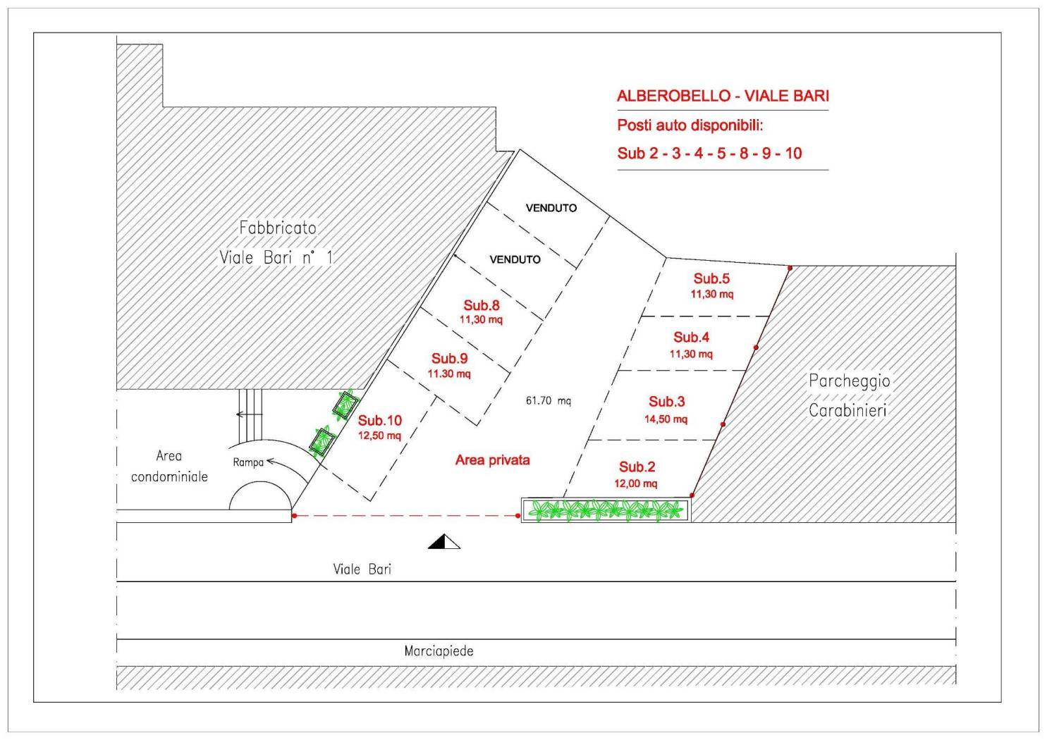 Posto auto - moto in Vendita