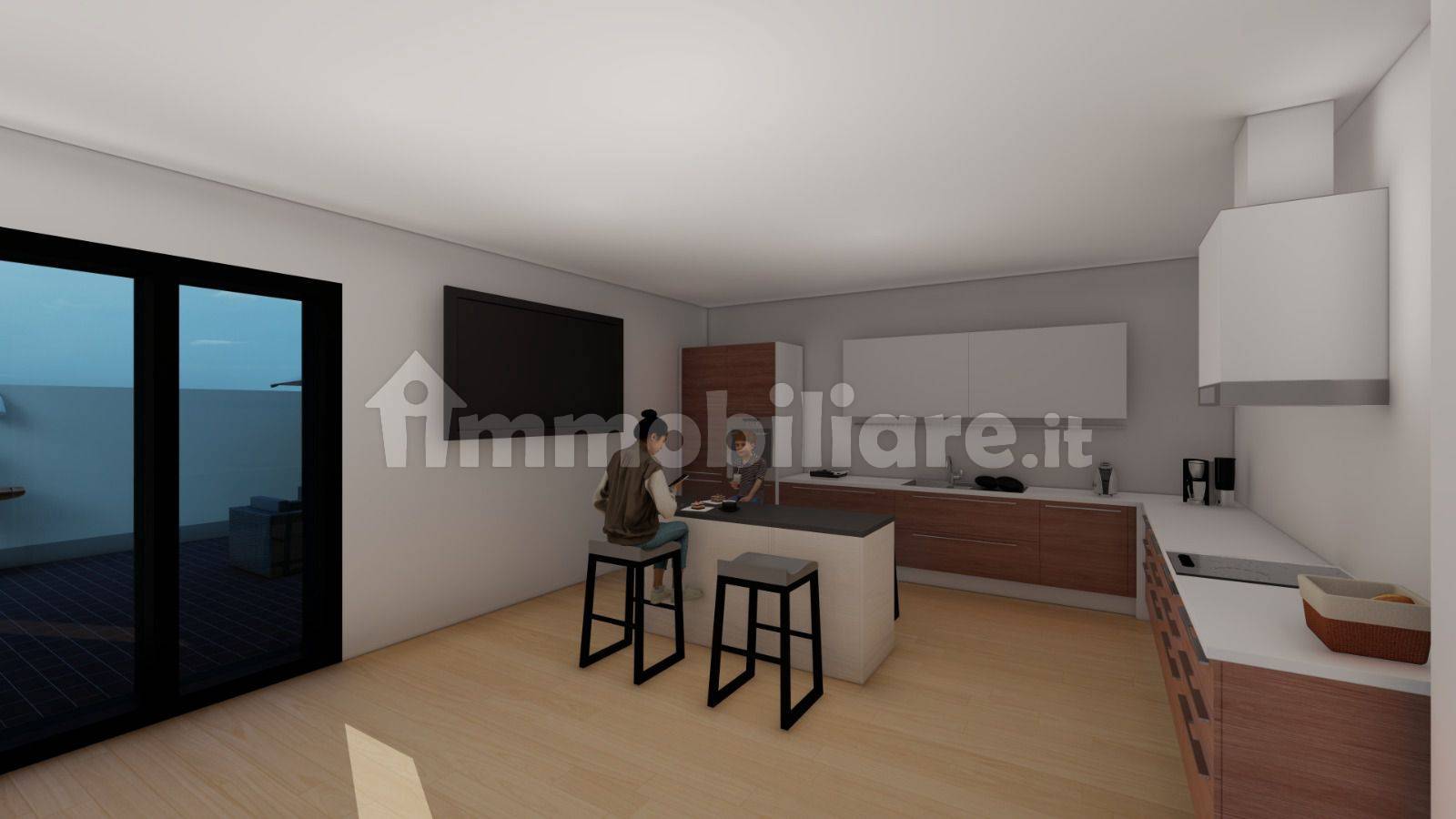 Villa unifamiliare via Vecchia, Parete