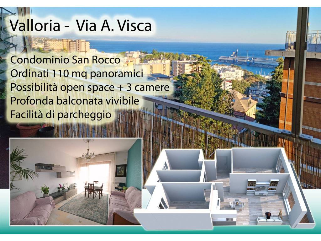 Vendita Appartamento Savona. Trilocale in via Angelo Visca. Buono stato ...