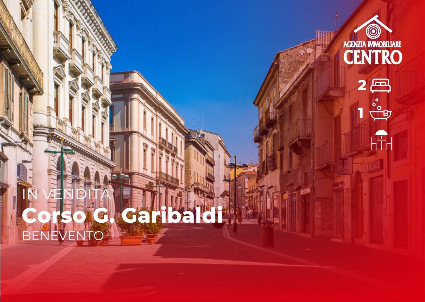 Trilocale corso Giuseppe Garibaldi, Centro, Benevento
