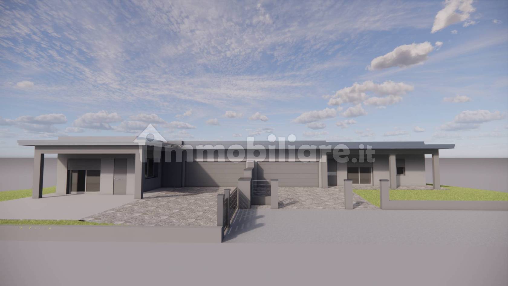 Villa bifamiliare, nuova, 218 m², Pontevico