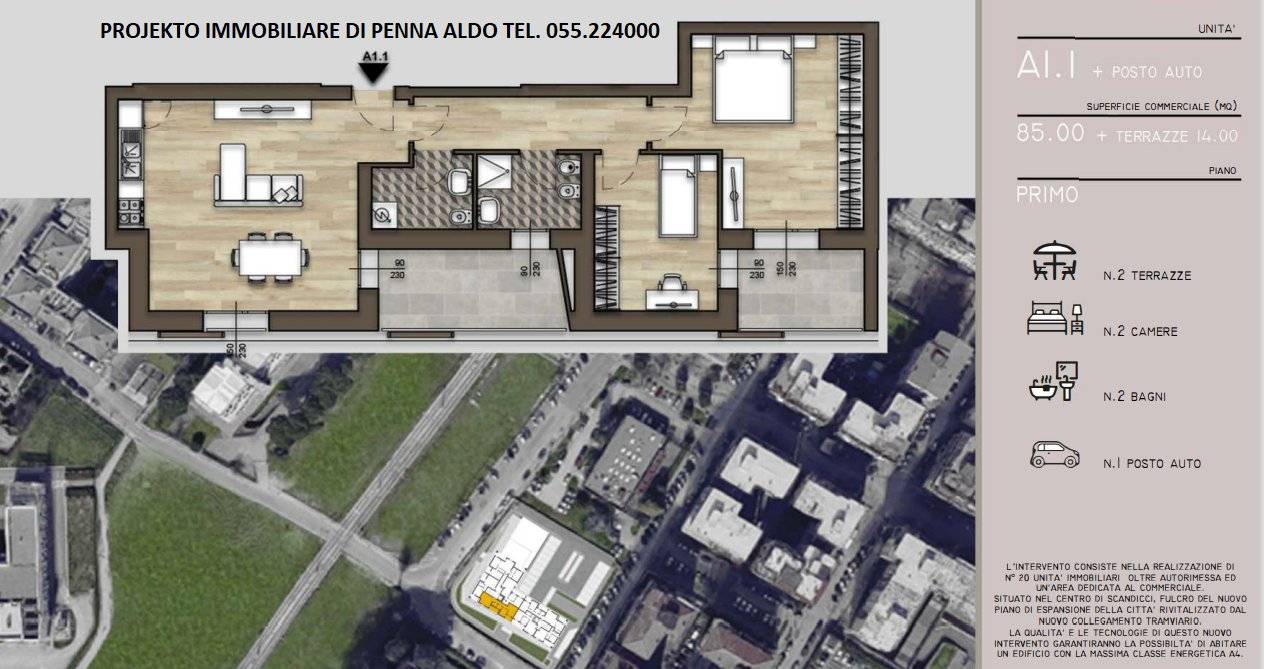 Trilocale via Ugo Foscolo, Centro, Scandicci