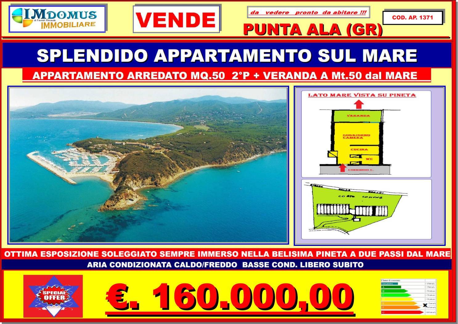 Monolocale via del Barbiere, Punta Ala, Castiglione della Pescaia