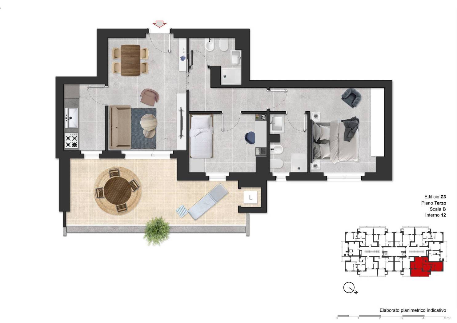 Trilocale via Collatina 343, Tor Sapienza - La Rustica, Roma