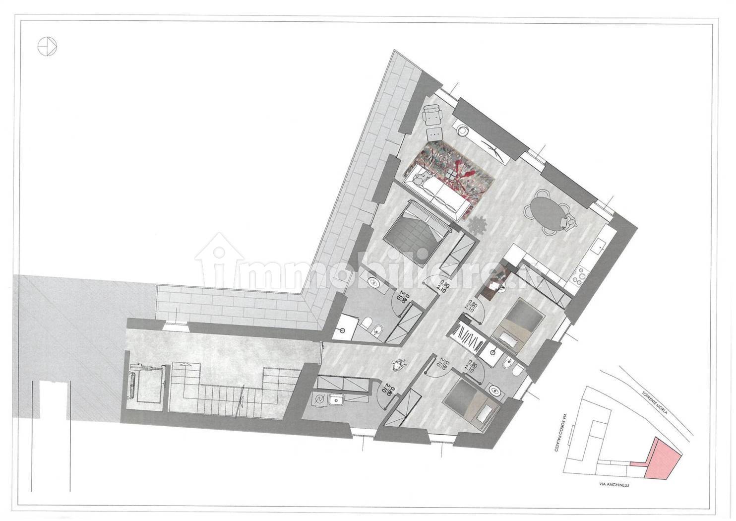 Quadrilocale via Borgo Palazzo 24, Borgo Palazzo, Bergamo