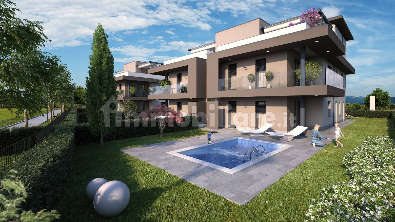 Appartamenti e Ville a schiera di nuova costruzione a Calcinate