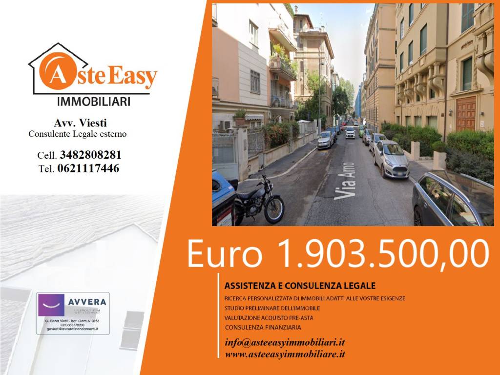 Asta per appartamento, via Arno Roma