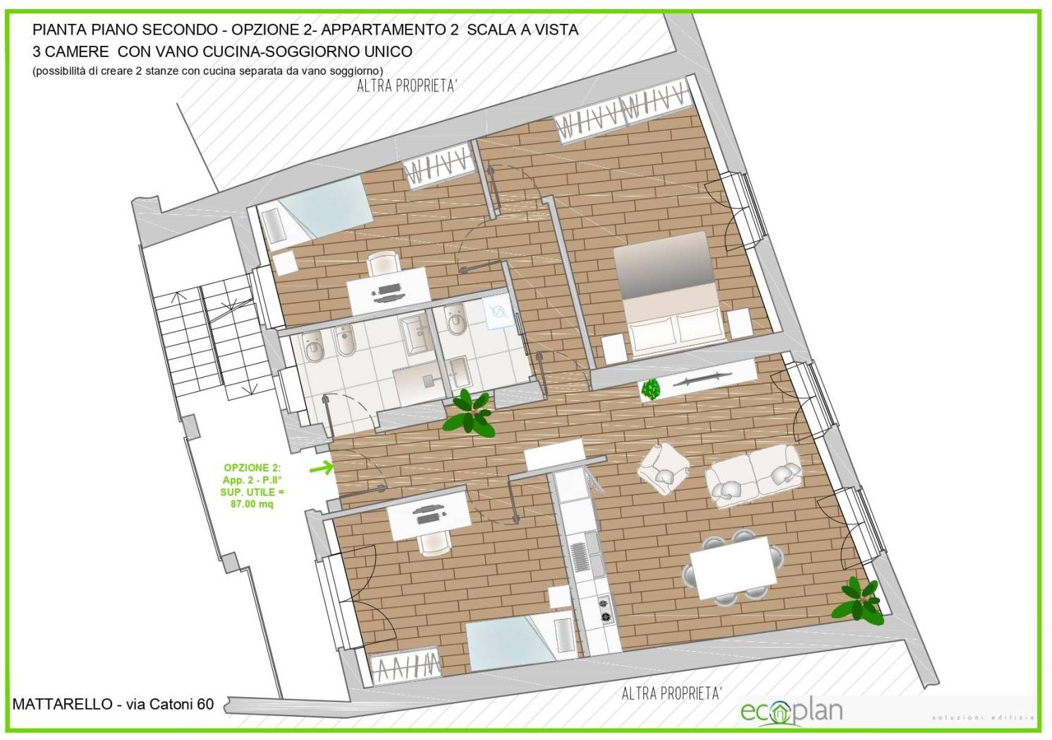 Quadrilocale via Giulio Catoni 60, Mattarello, Trento