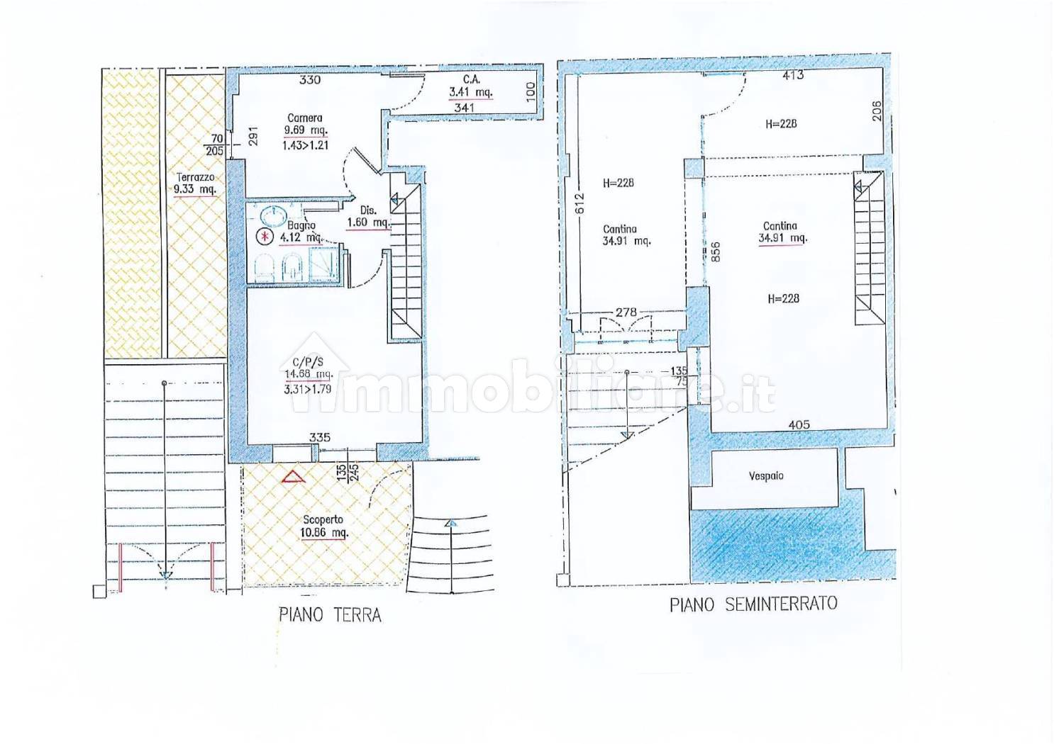 Bilocale da ristrutturare, piano terra, Sassonia, Fano
