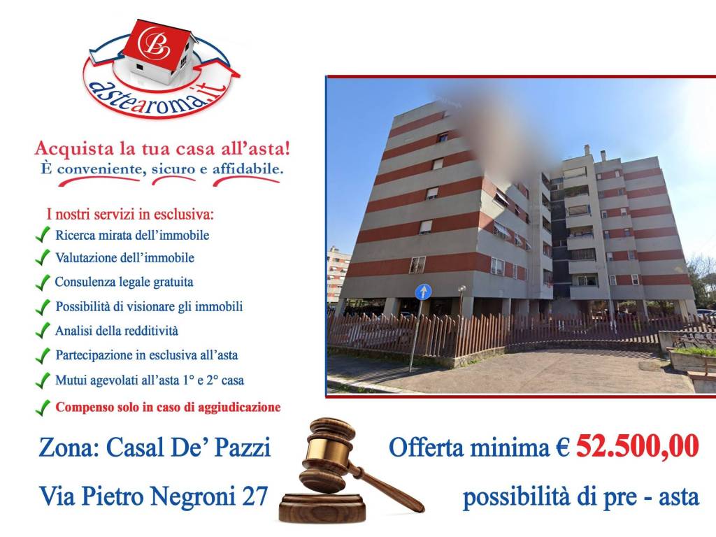 Asta per appartamento, via Pietro Negroni 27/29 Roma