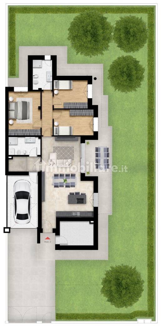 Villa bifamiliare, nuova, 142 m², Budrio