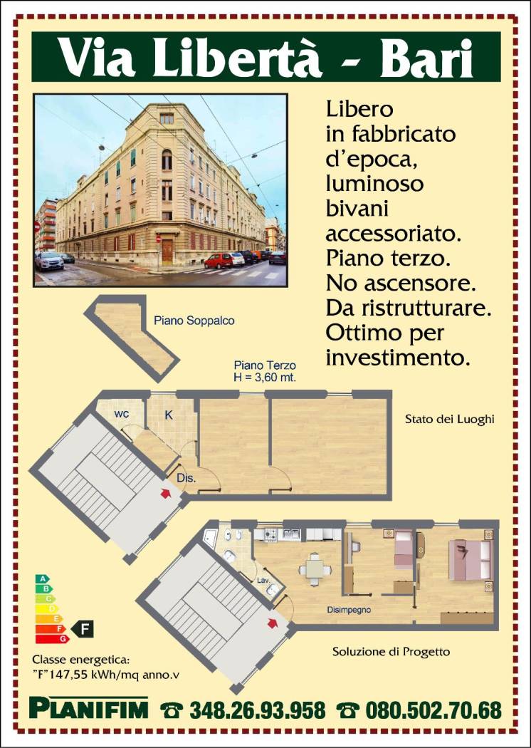 Bilocale via Libertà 65, Libertà, Bari