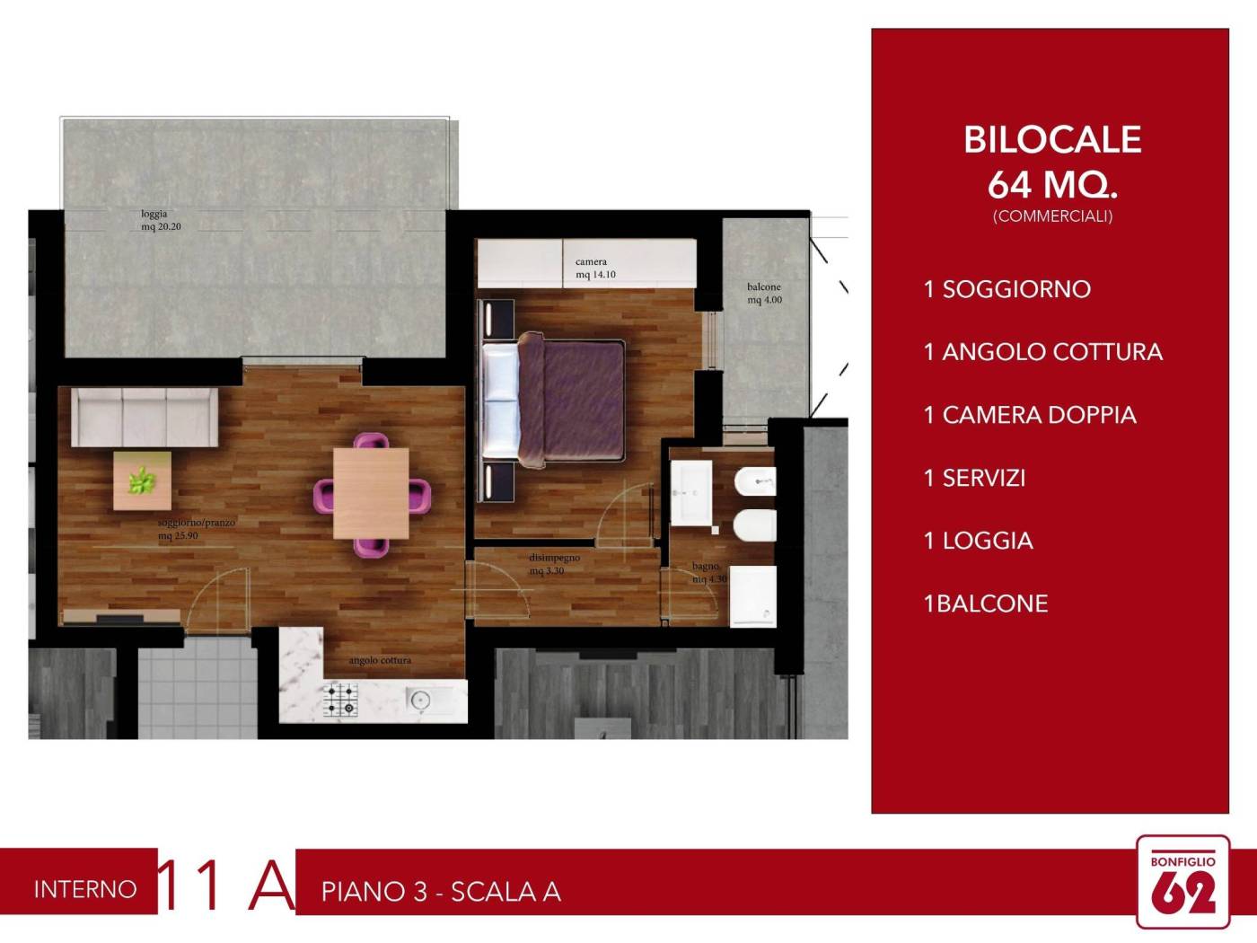 Bilocale via Francesco Bonfiglio 62, Torrevecchia, Roma