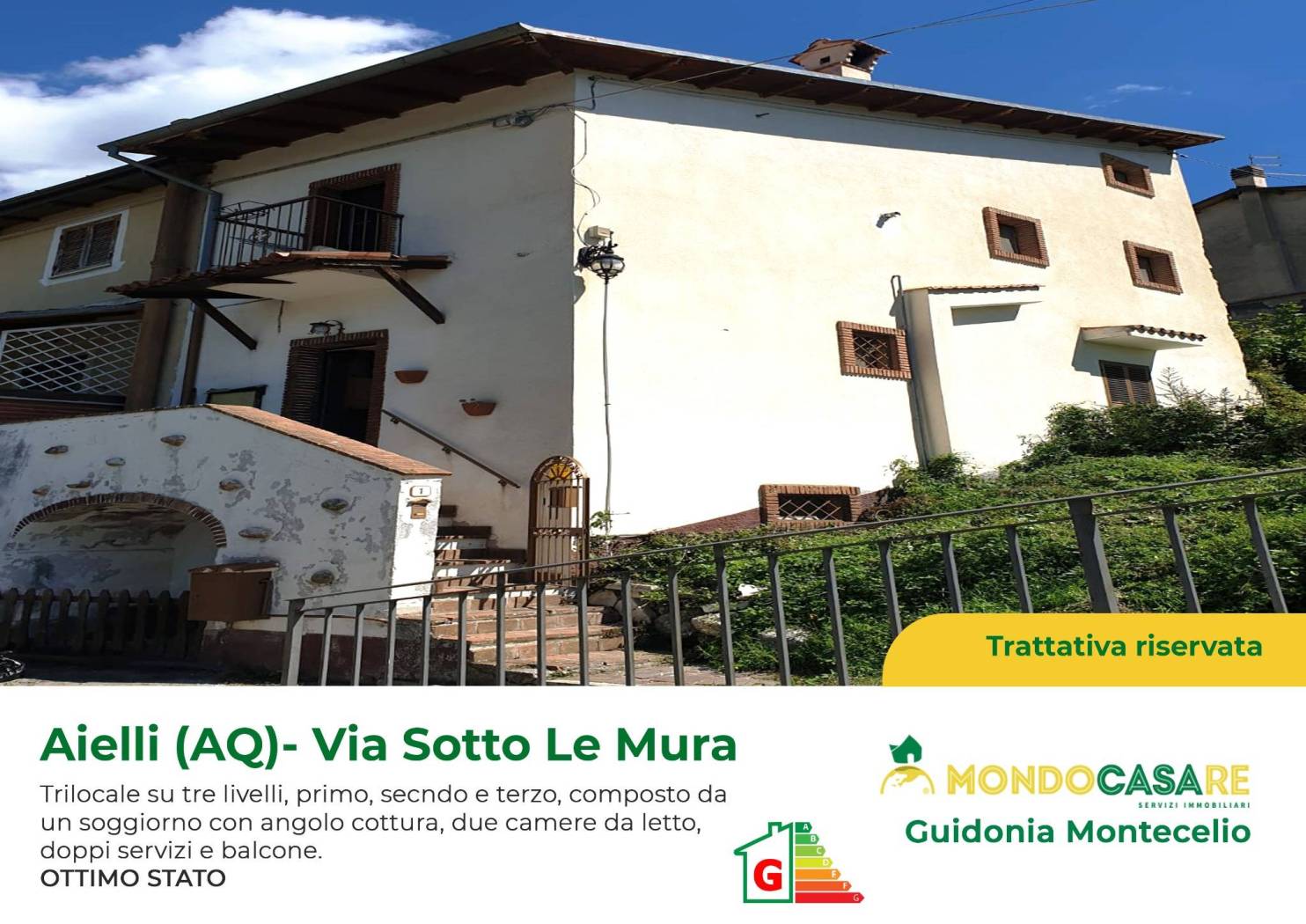 Trilocale via Sotto le Mura, Aielli