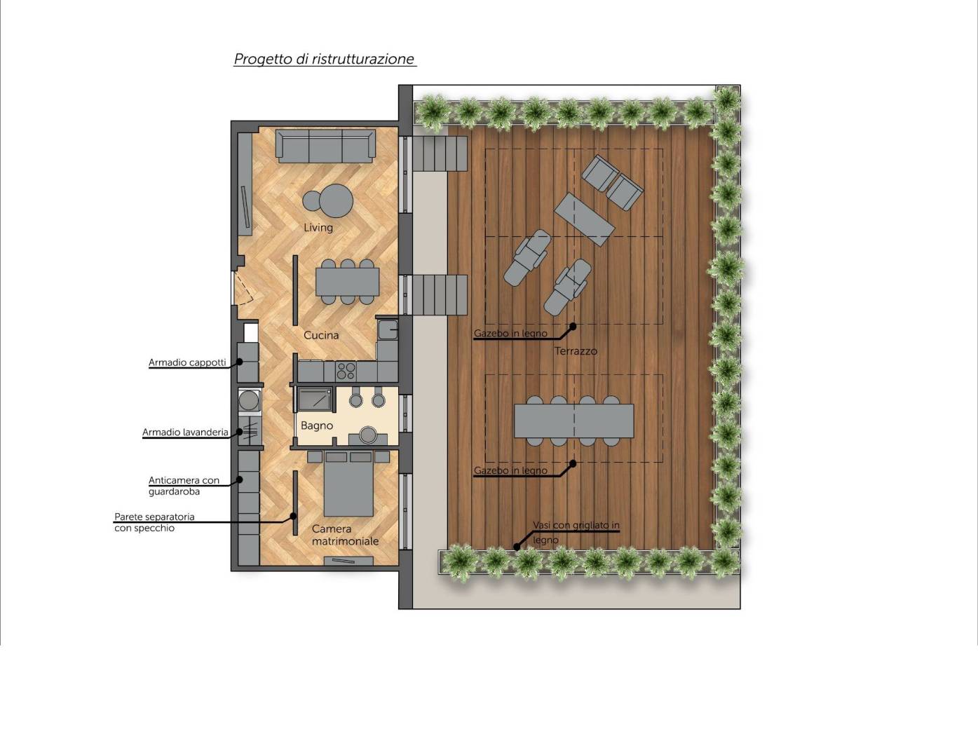 Bilocale via Tommaso Inghirami, Colli Albani, Roma