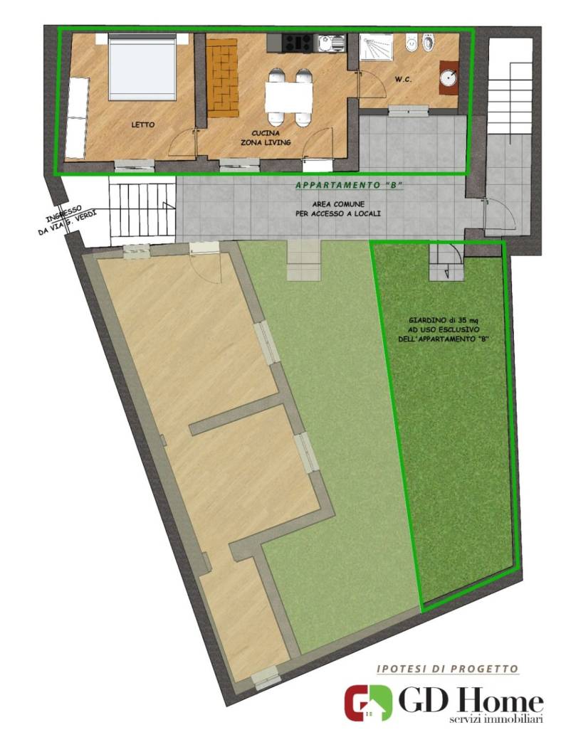 Bilocale via Giuseppe Verdi, Centro, Benevento