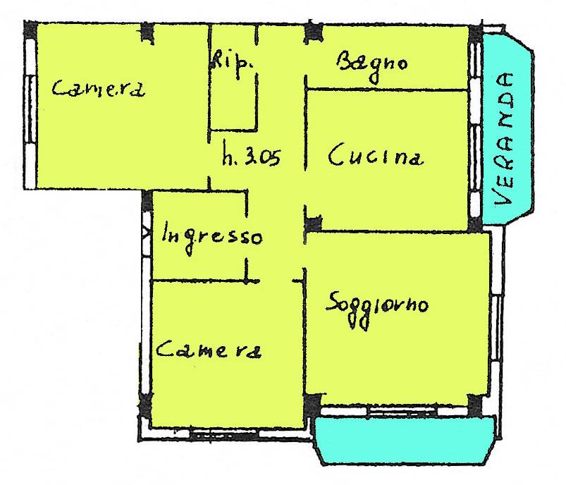 Trilocale via Fratelli Tesei, Pantano, Pesaro
