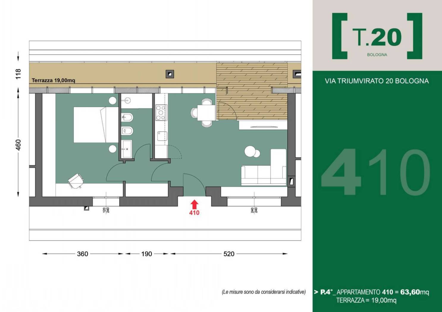 Attico via del Triumvirato 20, Borgo Panigale, Bologna