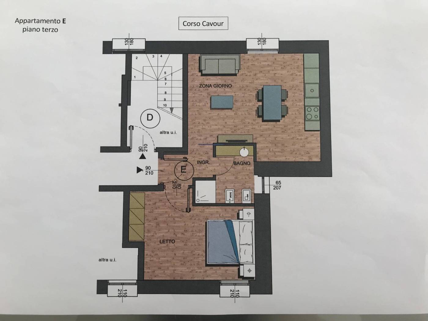 Bilocale ottimo stato, secondo piano, Centro Storico, Pavia