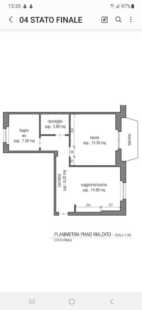 Bilocale 50 m², Merano
