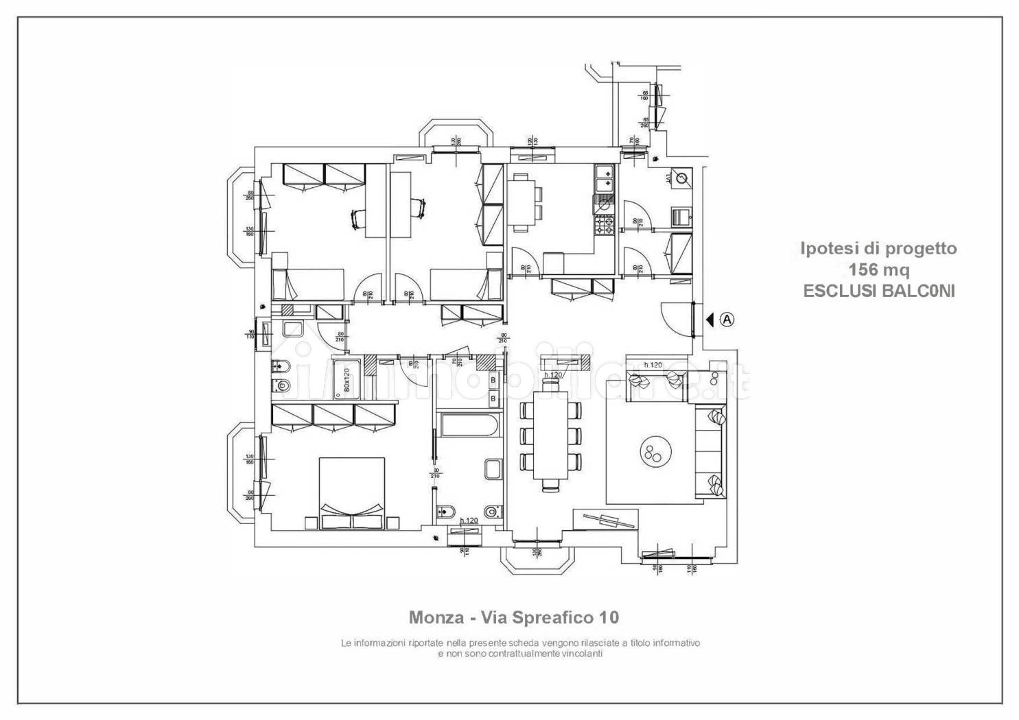 Quadrilocale via Eugenio Spreafico 10, San Biagio, Monza