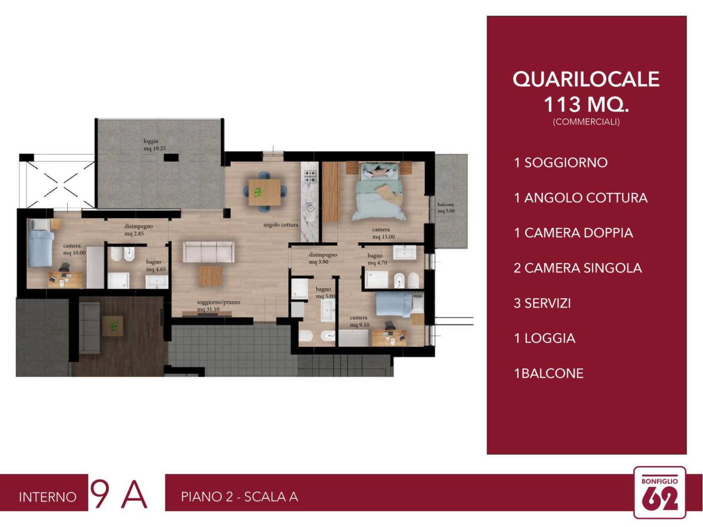 Quadrilocale via Francesco Bonfiglio 62, Torrevecchia, Roma