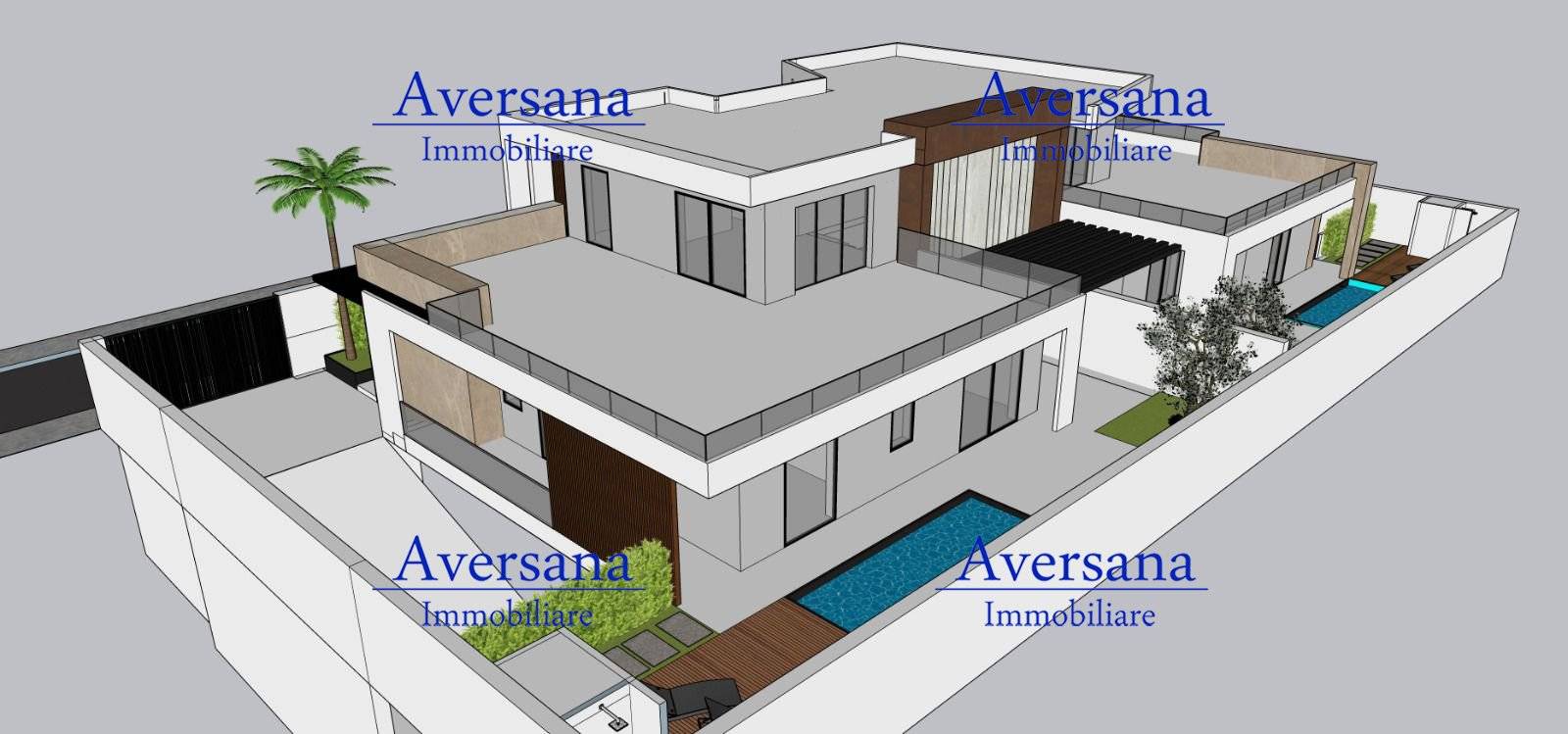 Villa bifamiliare via Giovanni Amendola, Parete