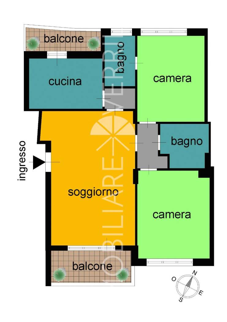 Trilocale buono stato, quarto piano, Monterotondo Scalo, Monterotondo