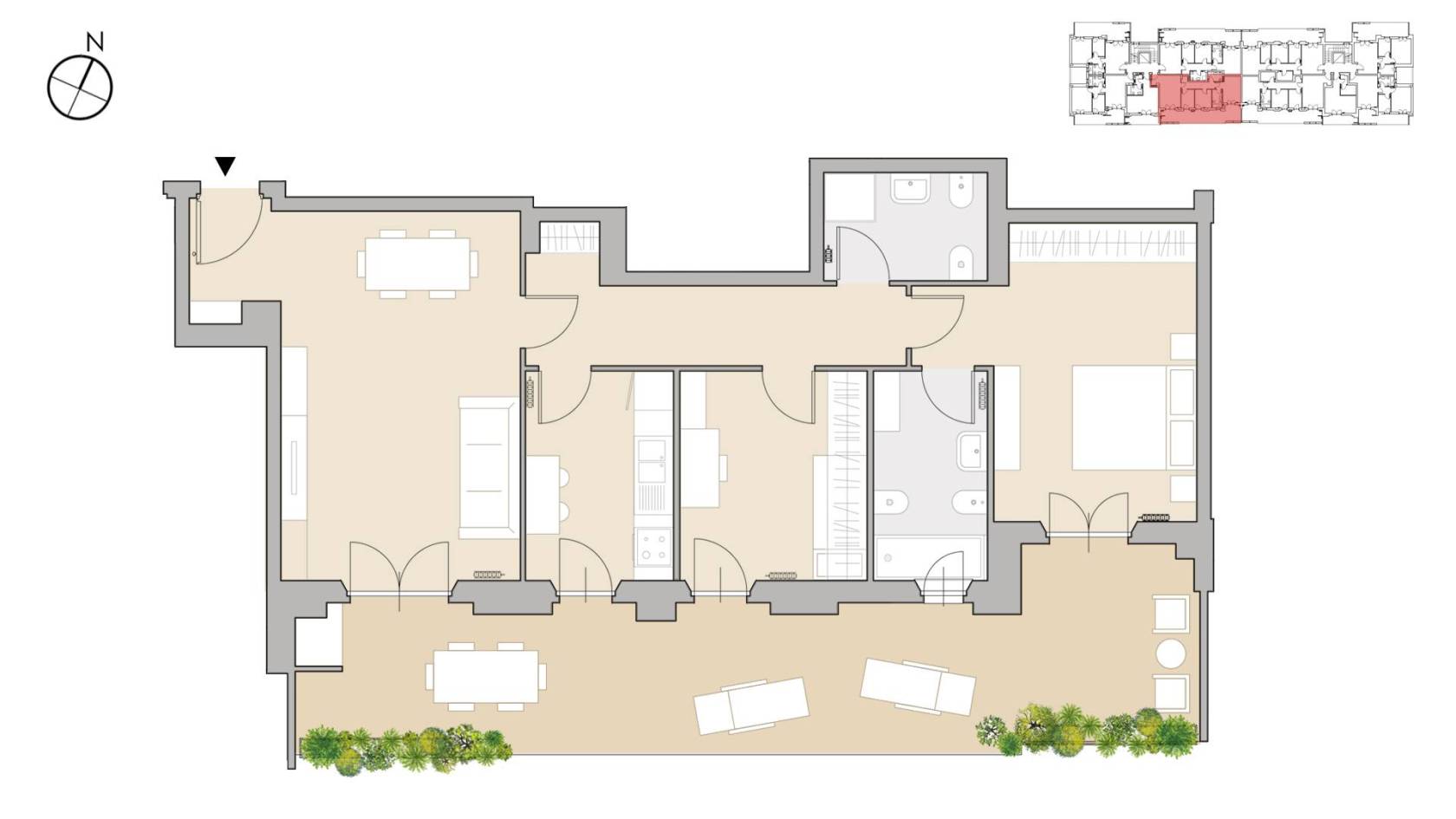 Trilocale via Piero Corti 19, Ponte di Nona, Roma