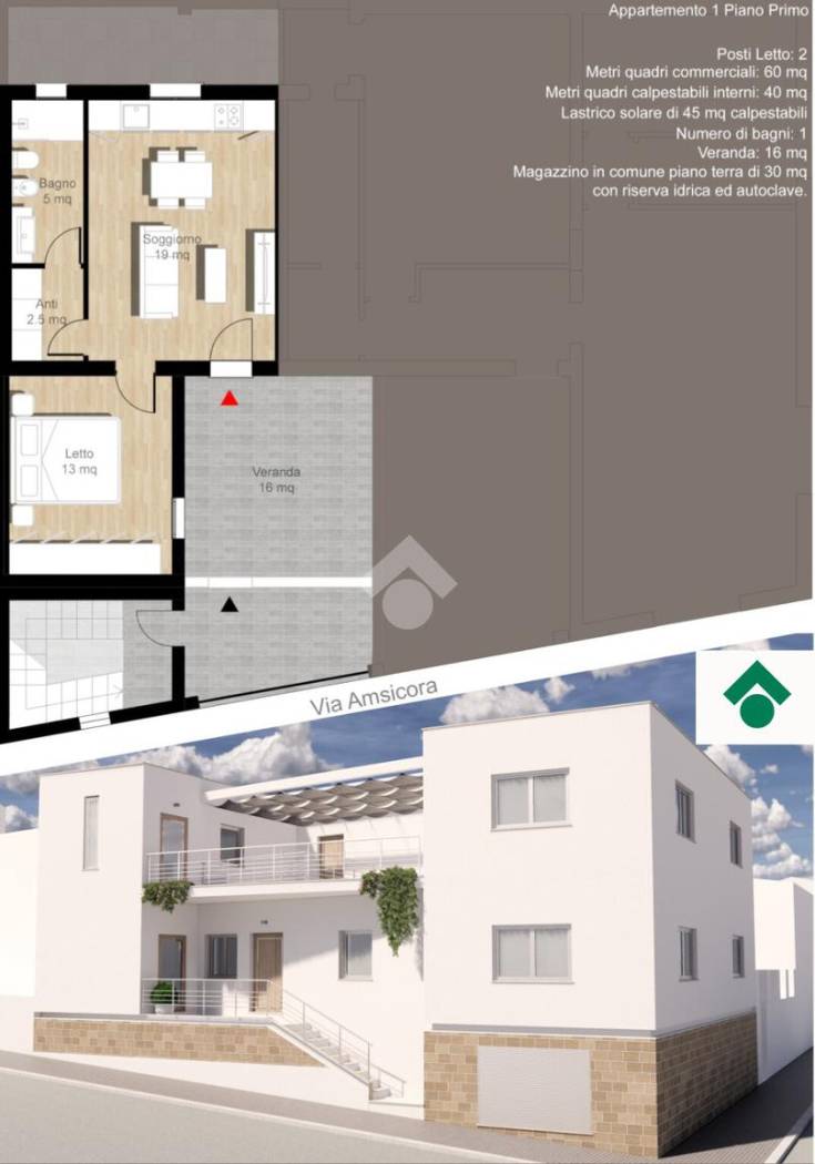 Bilocale via Amsicora 120, Porto Torres