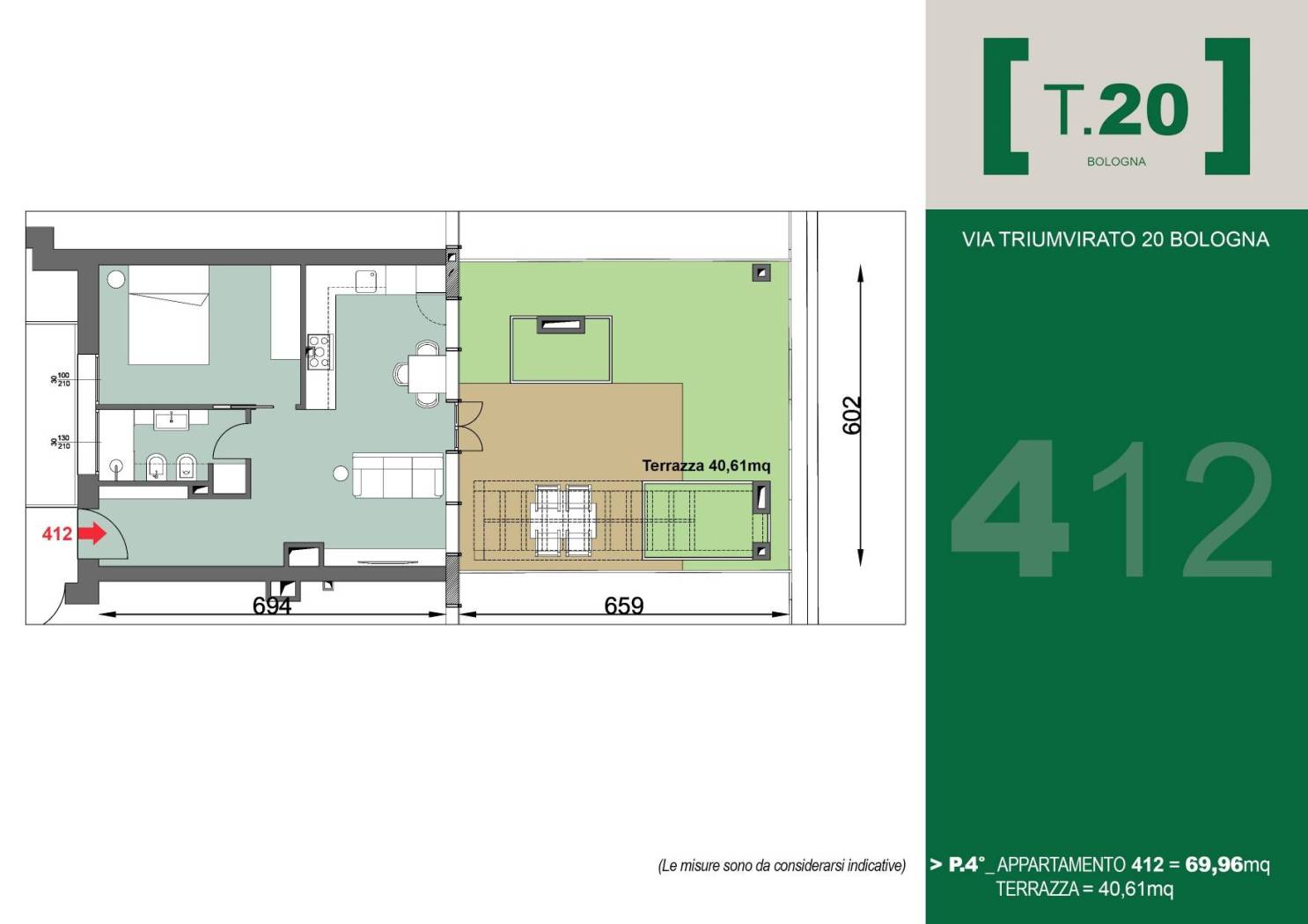 Attico via del Triumvirato 20, Borgo Panigale, Bologna