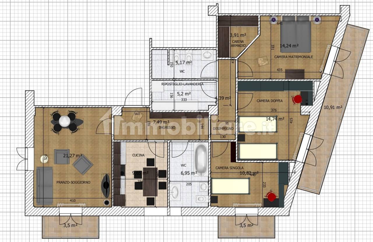 Trilocale da ristrutturare, secondo piano, Centro, Sora
