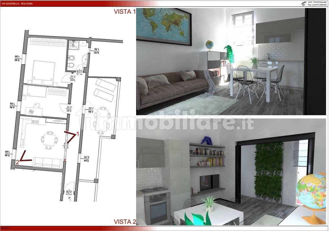 Trilocale via Savenella, Castiglione - Tribunale, Bologna