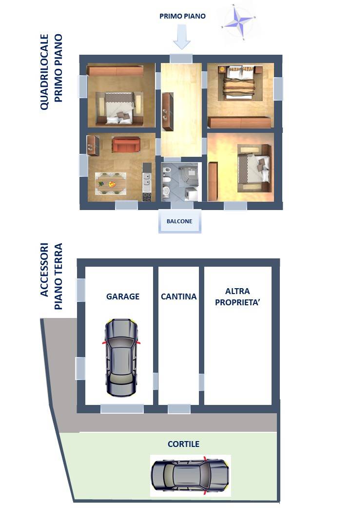 Quadrilocale via Camillo Benso di Cavour 1, Centro, Ronzo-Chienis