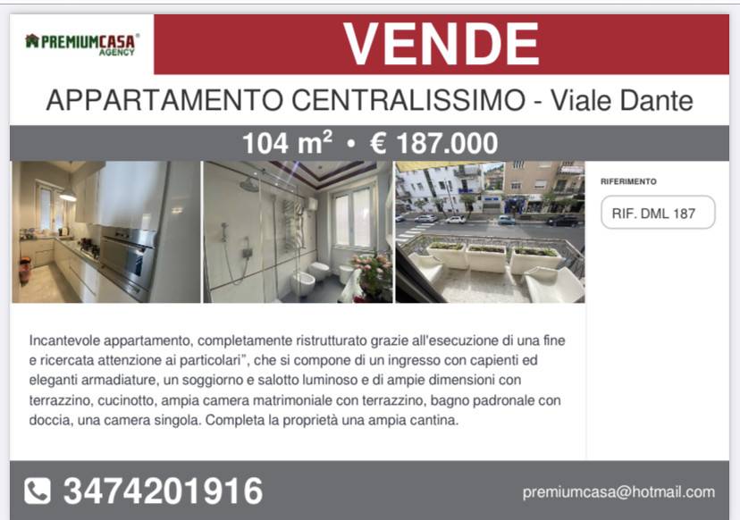 Trilocale viale Dante 103, Centro, Cassino