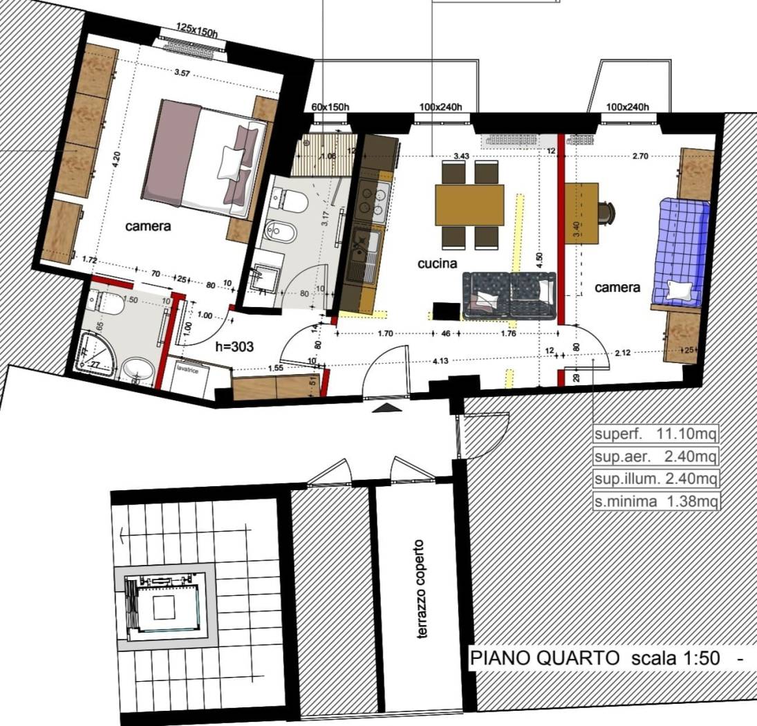Trilocale corso Casale 239, Corso Alessandria, Asti