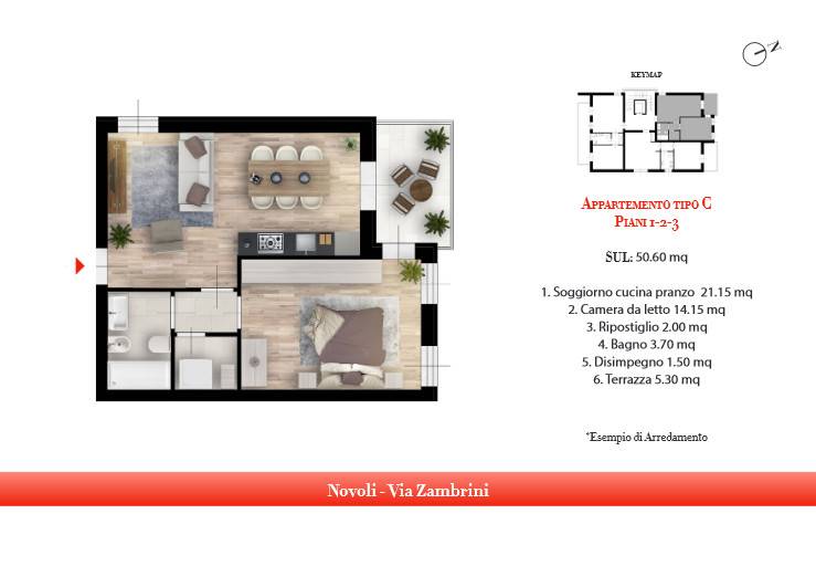 Bilocale via Alfredo Zambrini 34, Novoli, Firenze