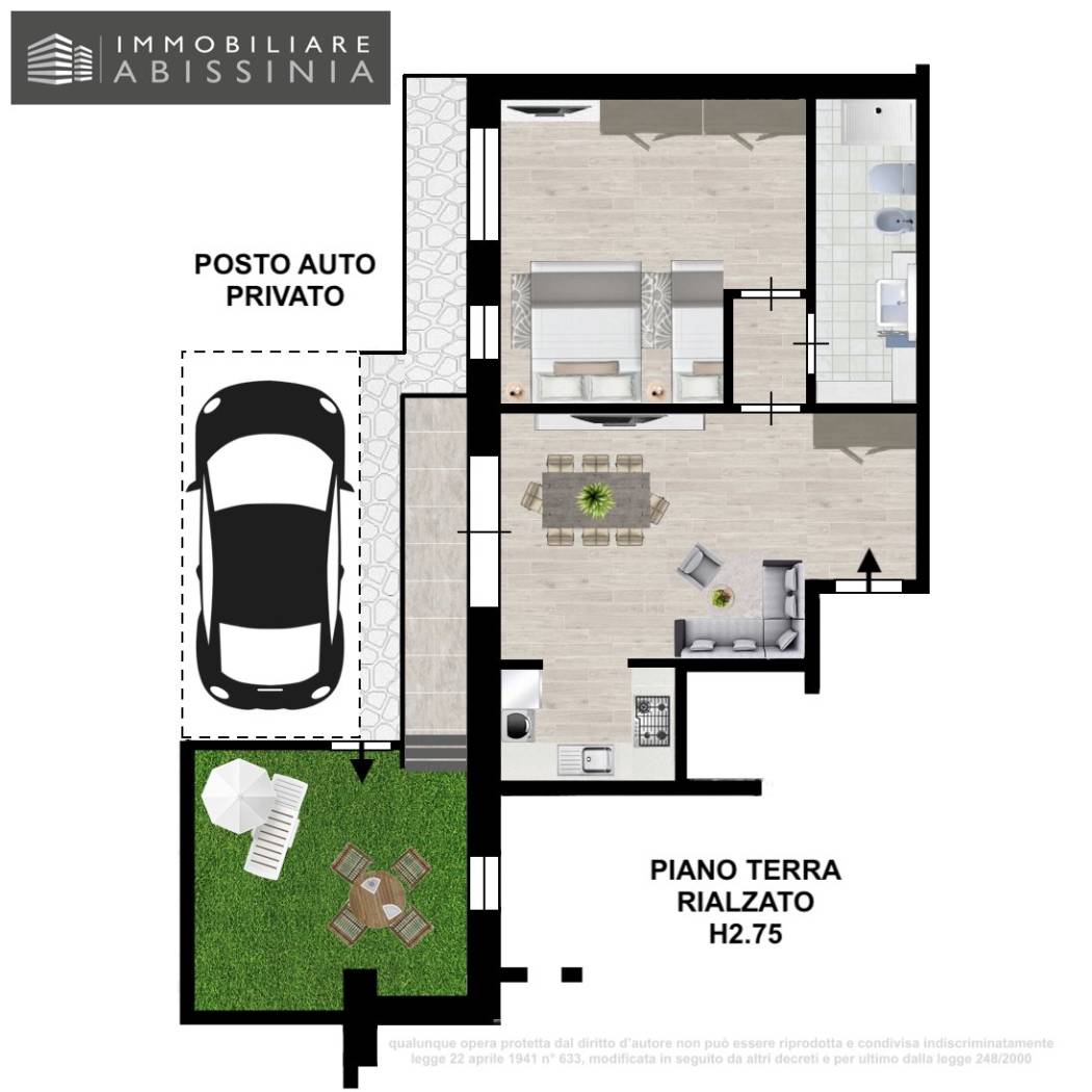 Bilocale viale Dante Alighieri 180, Alba Mare, Riccione