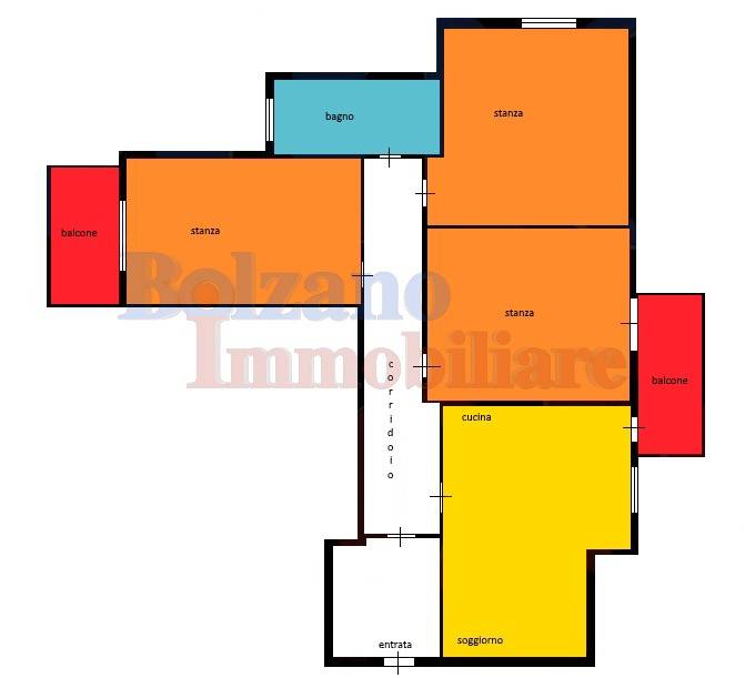 Quadrilocale via Parma, Don Bosco - Firmiano, Bolzano
