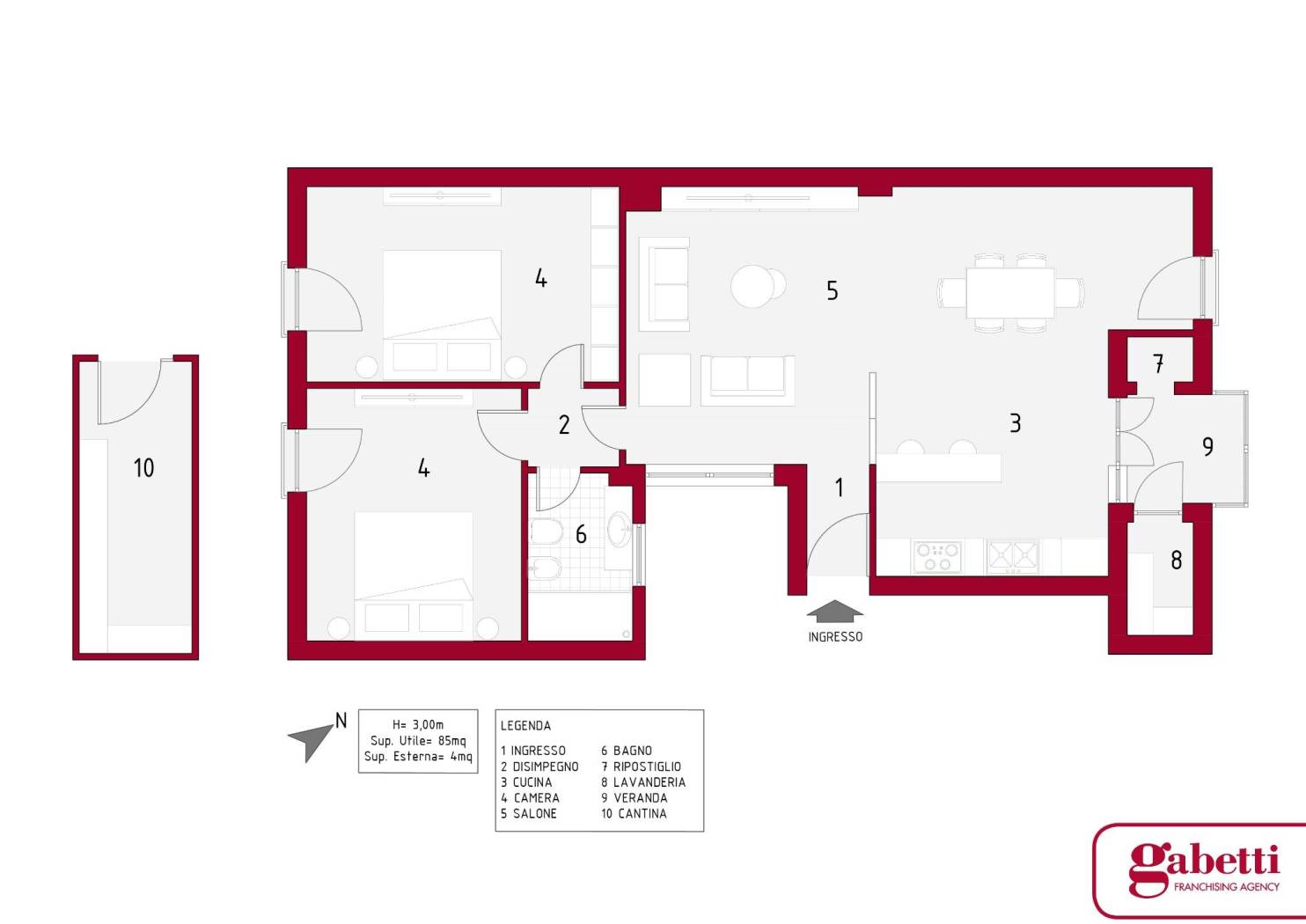 Trilocale via Piave, Soccavo, Napoli