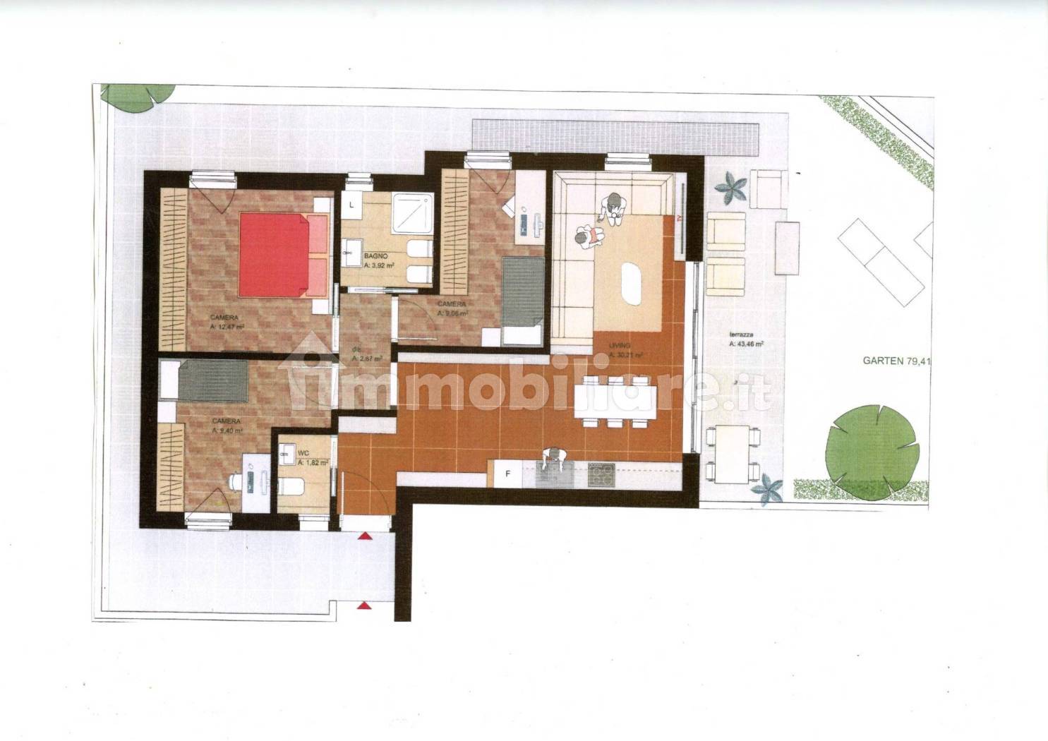 Quadrilocale nuovo, piano terra, Vadena